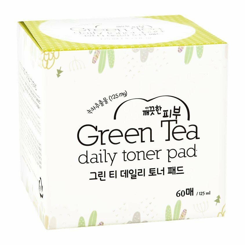 ESFOLIO Диски для лица ESFOLIO отшелушивающие с экстрактом зеленого чая и AHA-кислотами 60 шт