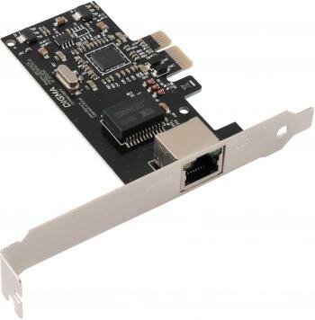 Сетевая карта DIGMA Gigabit Ethernet, PCI Eхpress с протоколами IEEE 802.3u-ab-хa-z, IEEE 802.1p-q (DPE101G-Tх V2)