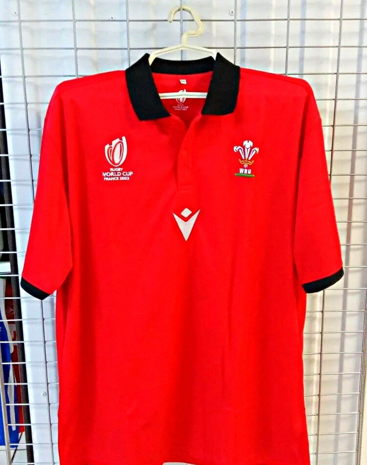 Регбийка размер XL ( русский 52 ) поло сборной уэльса по регби с кубка мира 2023 во Франции красная