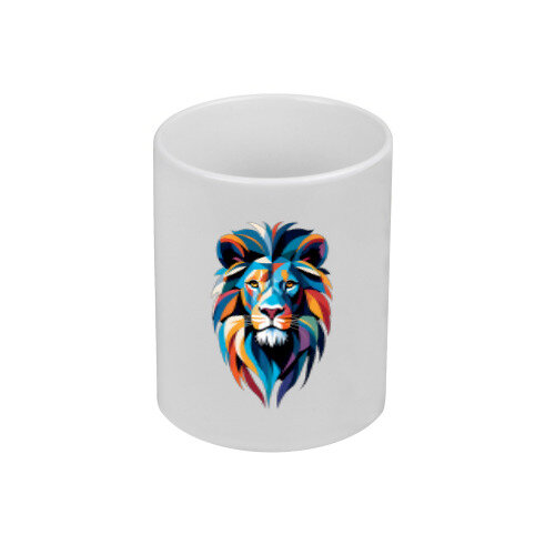 Кружка «Лев в кубизме» (белый)