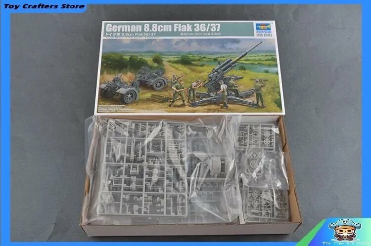 Trumpeter 02359 1/35 немецкий 8.8cm Flak36/37 противовоздушная пушка комплект моделей