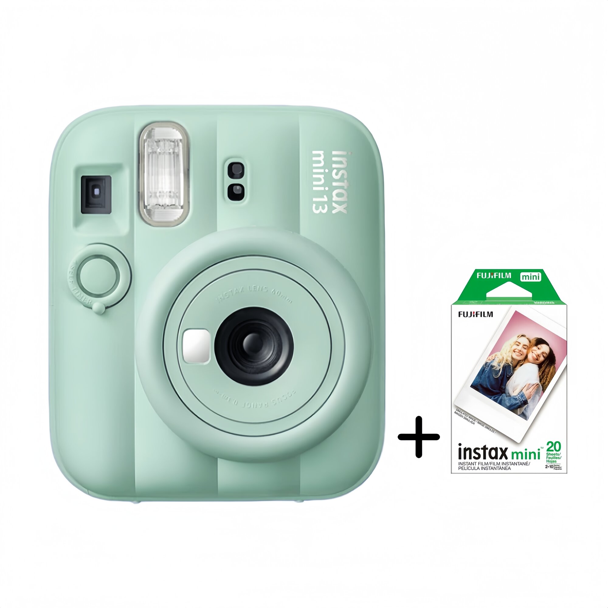 Fujifilm Instax mini 13(Включает 20 фотобумаг) Фотоаппарат моментальной печати Fujifilm Instax mini 13 Lagoon Green