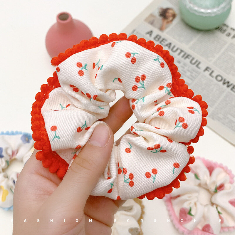 Кольцо для волос "Милый домашний медведь", красная вишня