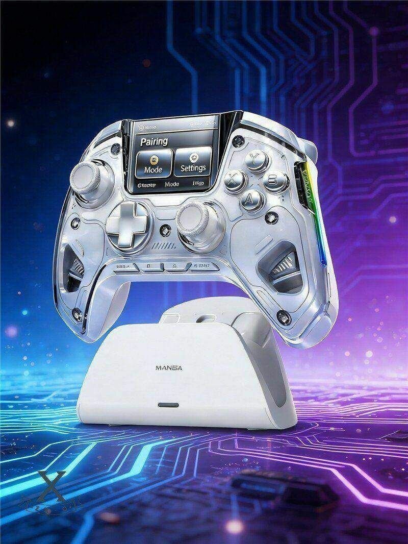 Manba One Ver 2 беспроводной кроссплатформенный геймпад, Игровой контроллер с 2-дюймовым интерактивным экраном и джойстиком с эффектом Холла (PC, Android, iOS, Nintendo Switch)