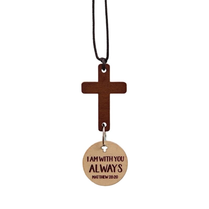 Кресты Из Натурального Дерева, Зеркало Заднего Вида Автомобиля, Подвесной Орнамент, Религиозный Символ Христианской Веры для Украшения Автомобиля, Подарок