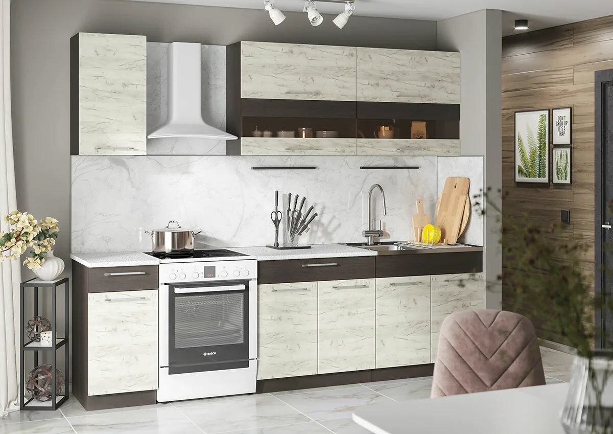 Кухонный гарнитур Маша венге/дуб крафт белый (Интерьер-Центр)