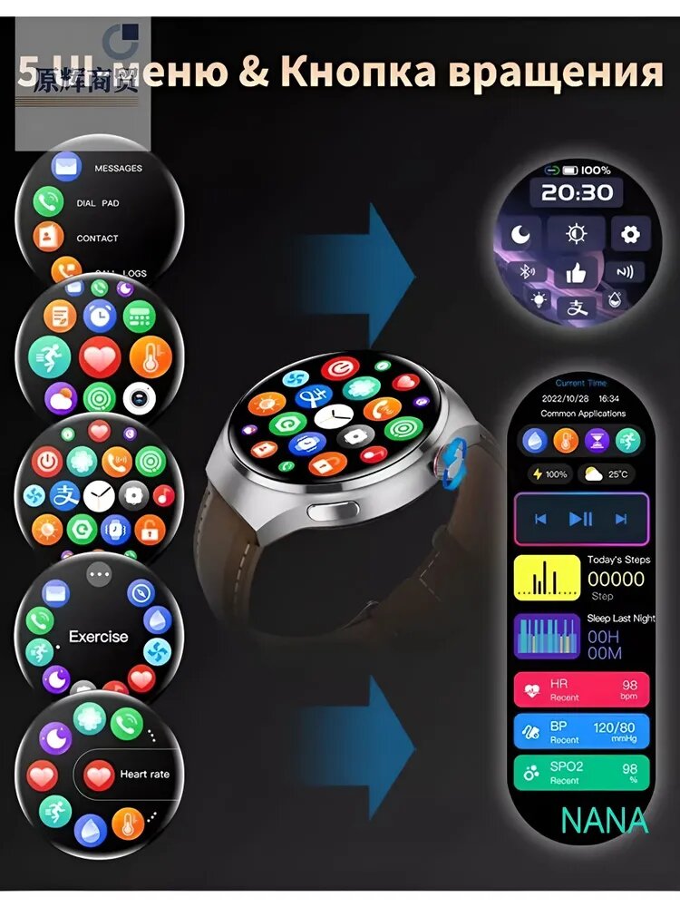 Smart Watch GT4 Pro 2025 умные наручные часы для мужчин и женщин