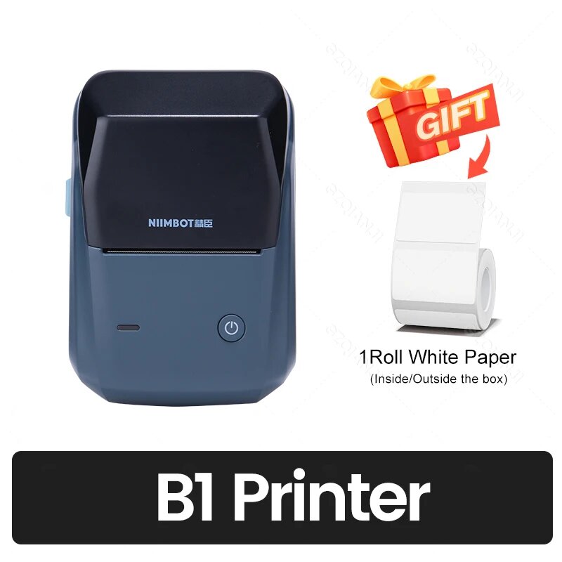Niimbot B1 Термальный принтер с 3 рулонами бумаги B1 Printer