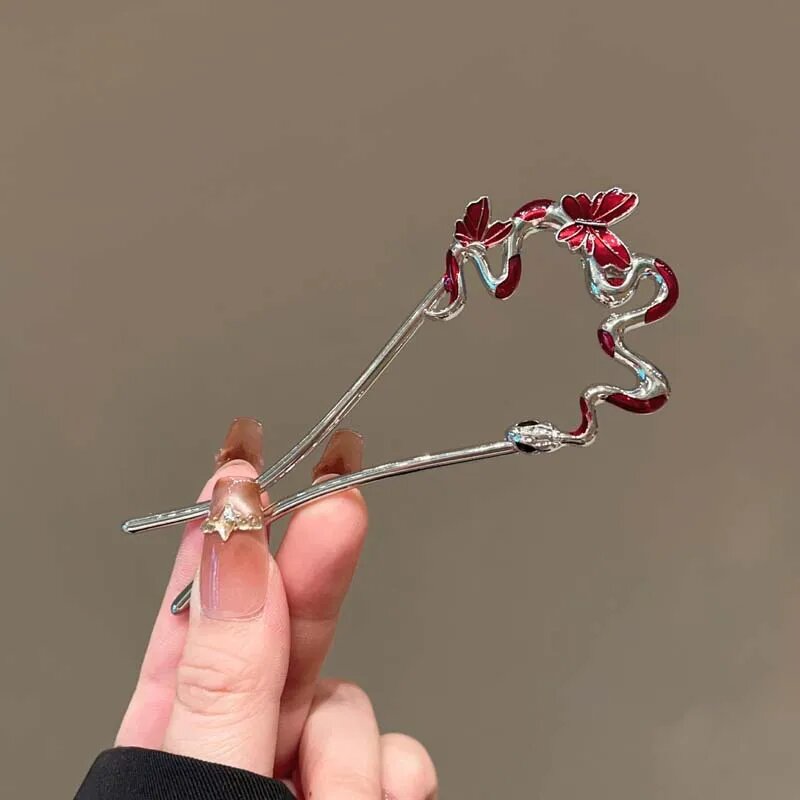 Металлический гребень-змея Silver Red