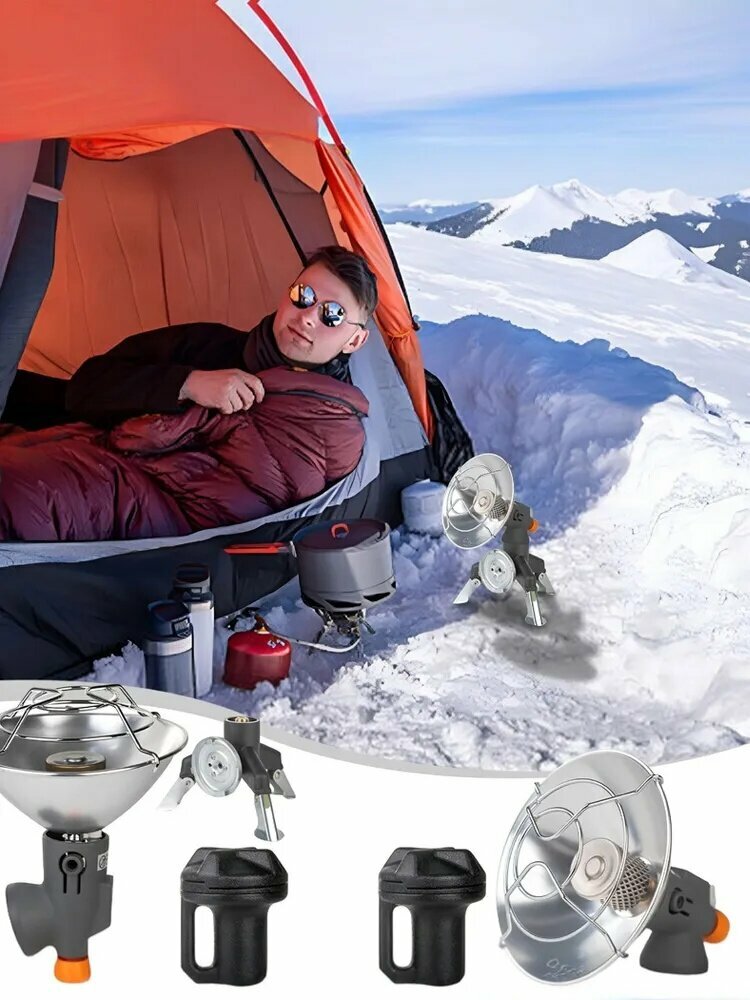 ACDANC Портативный газовый обогреватель для кемпинга с плитой для палатки.