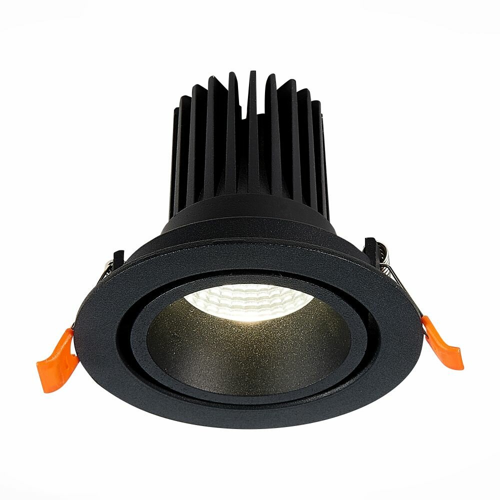 ST705.438.10 ST-Luce Св-к встр. Черный LED 1*10W 3000K 750Lm Ra>90 38° IP20 D102xH85 170-240V.