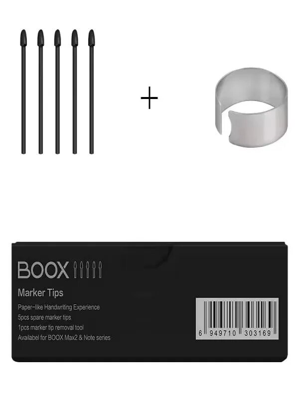 Оникс BOOX Набор стилусов для маркеров для Pen2 Pro, Max Lumi2, Note Air2, Note 4, Note5, Nova Air C, Tab Mini C, Tab Ultra C, Stylus, 5 штук