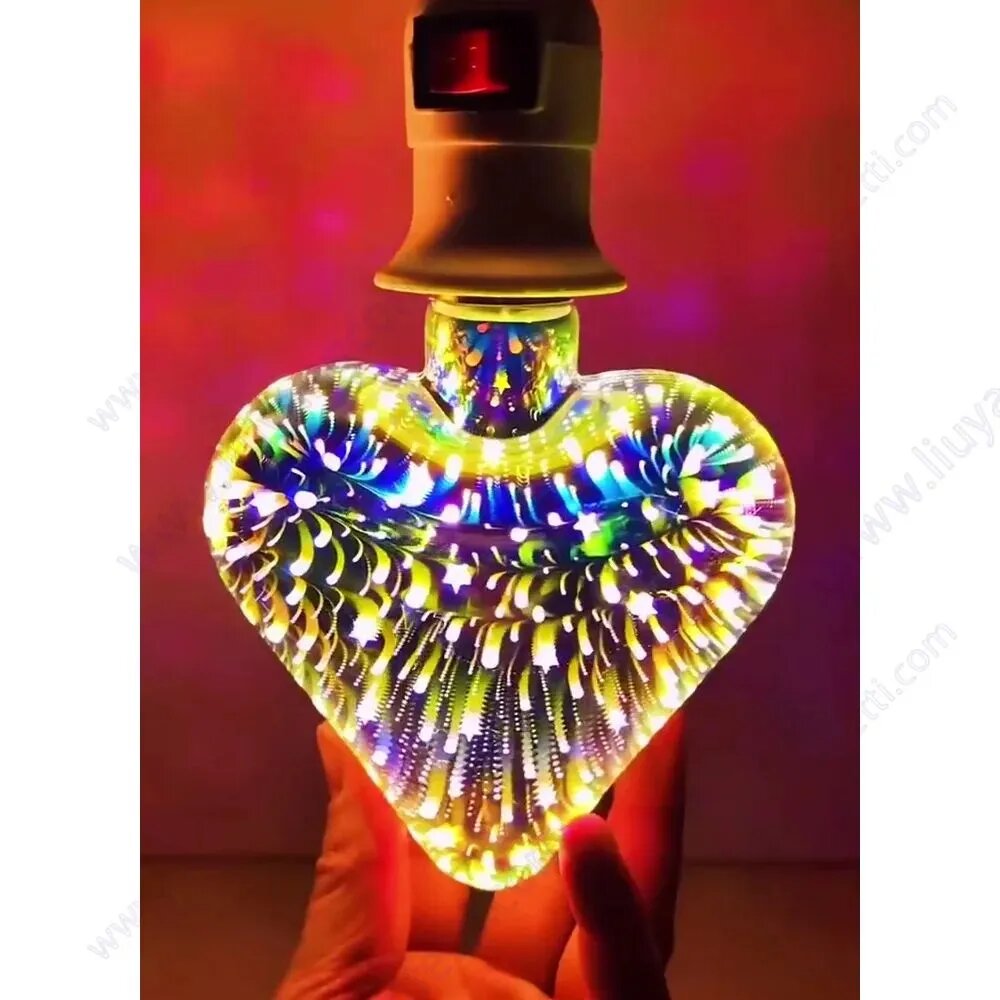 Светильник LED Heart Shape 3D, Декоративный светильник в форме сердца, для спальни, гостиной, дома