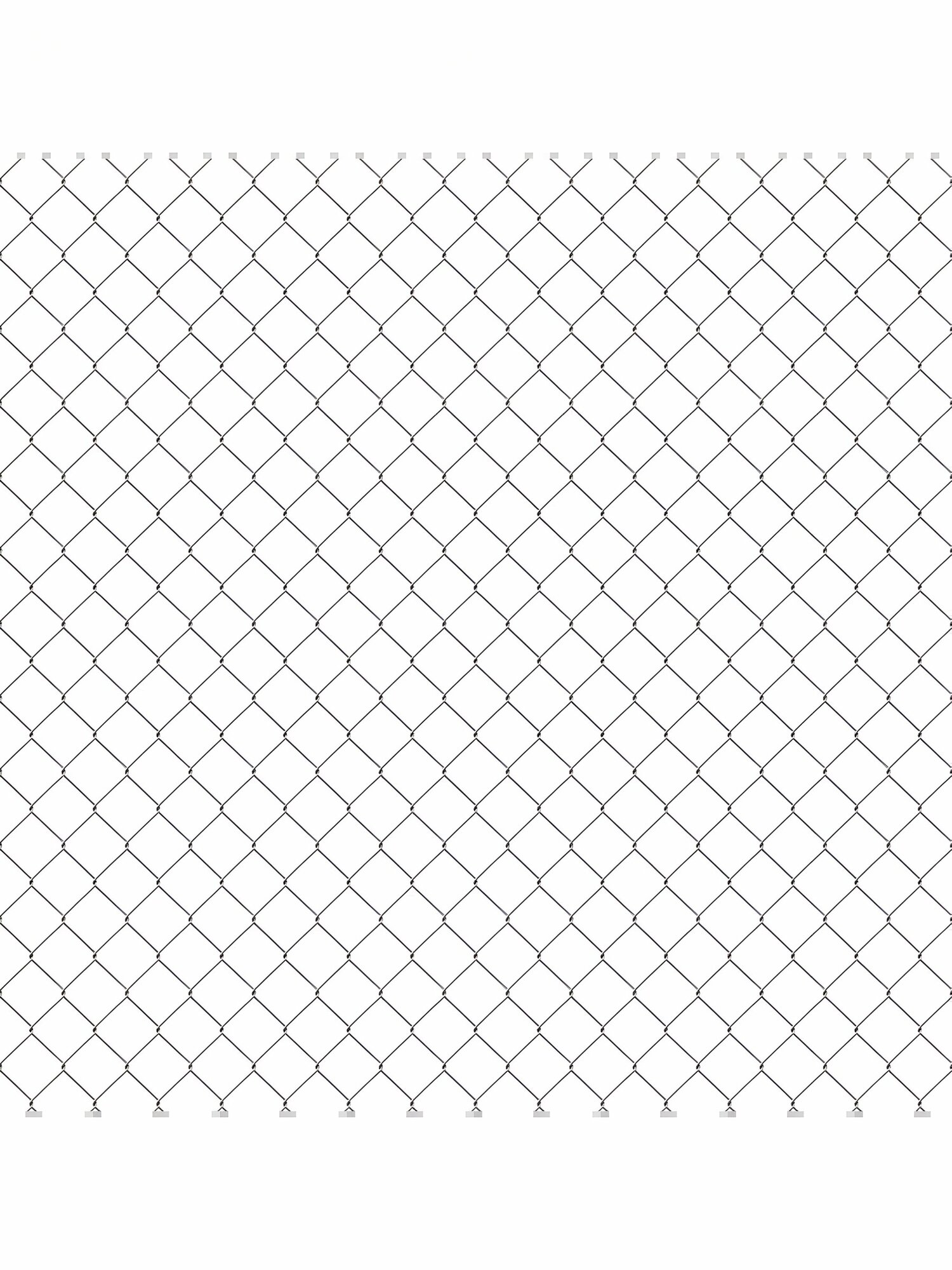 Сетка рабица металл, ячейка 35 х 35 мм, 120х1000 см, диаметр проволоки 1.5 мм, загнутые края, оцинкованная