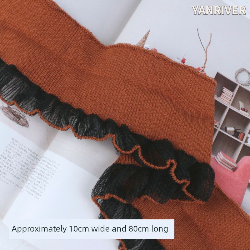 Прозрачные рифленые трикотажные эластичные тесьмы для одежды с волнистыми краями и кружевной тесьмой из рифленой ткани.