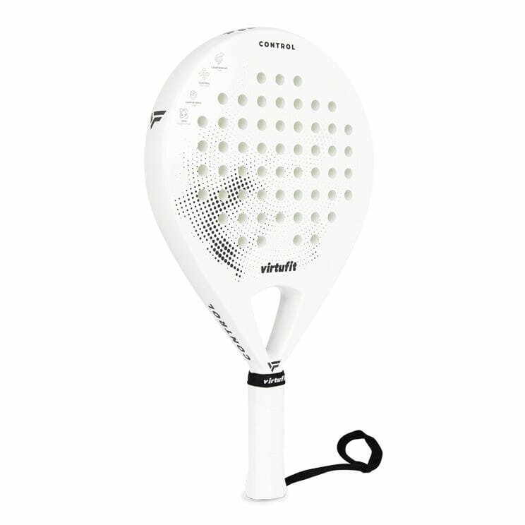DECATHLON ракетка для падел тенниса VirtuFit Control, бело-черная, круглая, 365 г