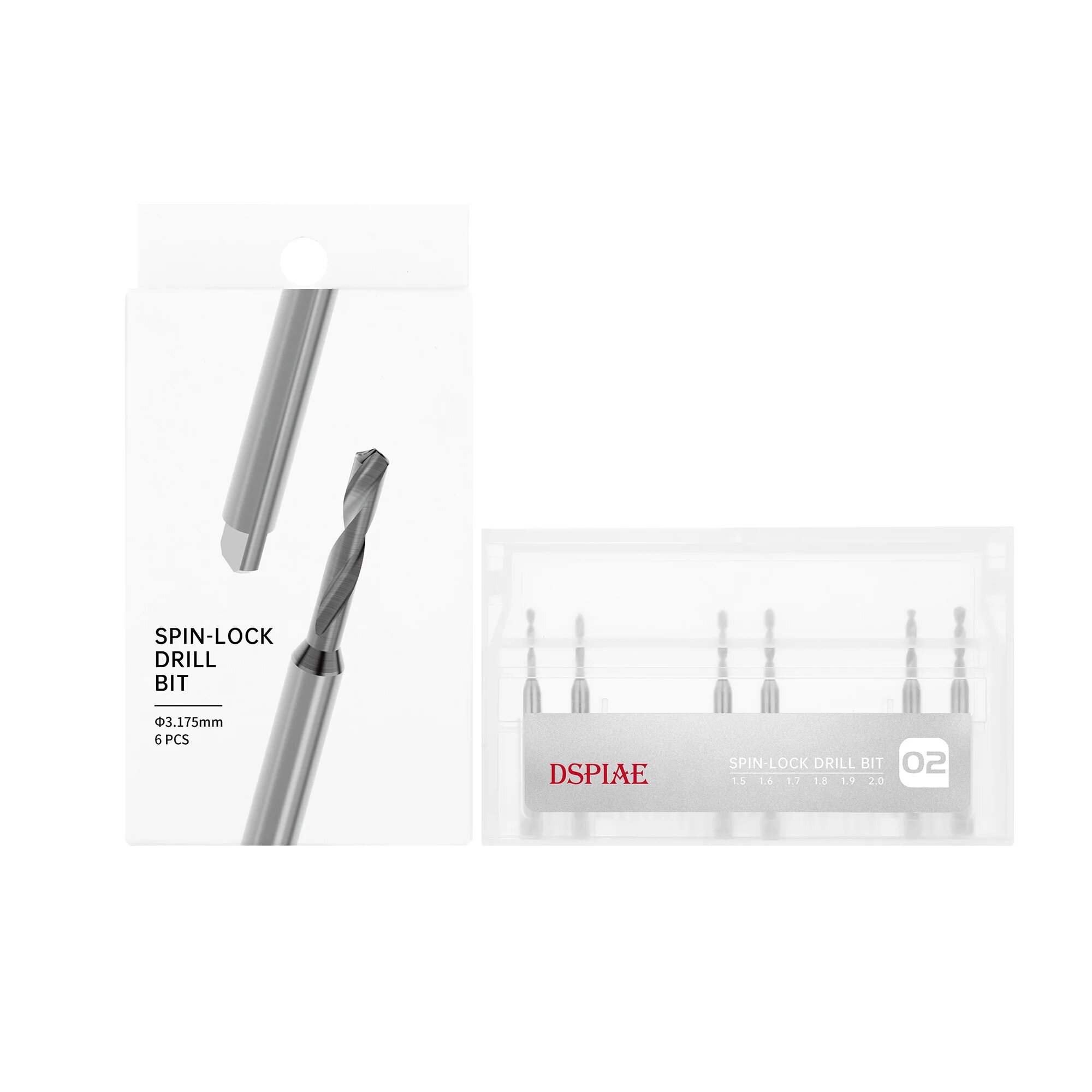 DSPIAE Spin-Lock Drill Bit 1.5-2.0mm 6 шт.