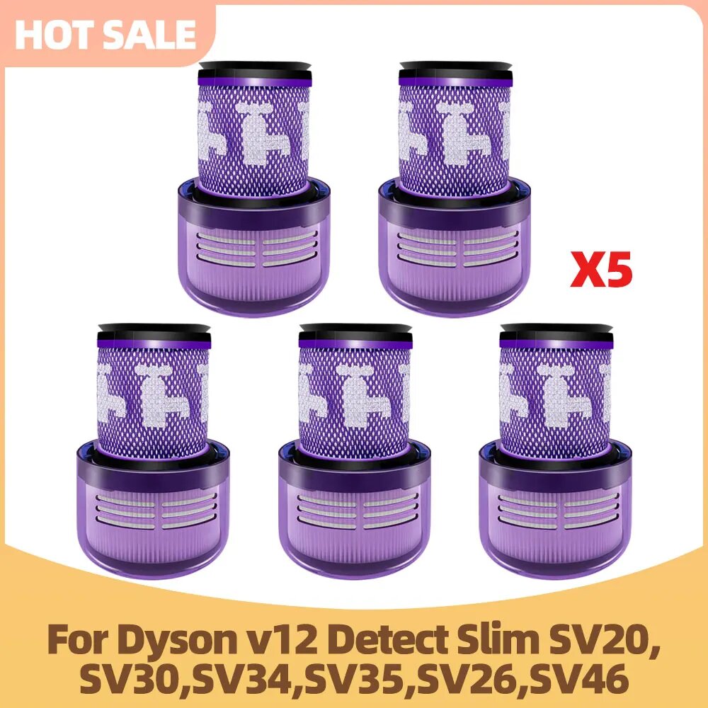 Фильтр для Dyson V12 Detect Slim, 5 шт.