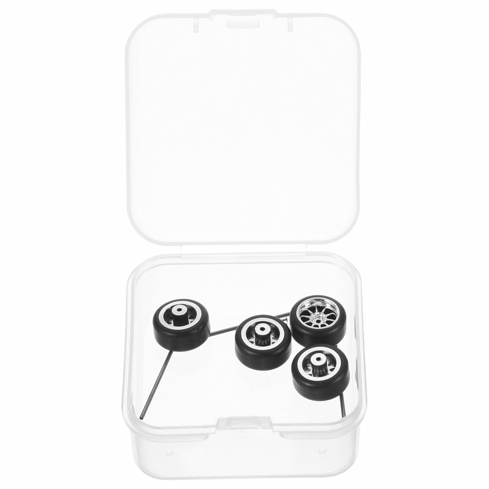 Колеса Для Моделей Автомобилей 1:64 Черный Цвет 1 Штука 1.00X1.00X0.50Cm