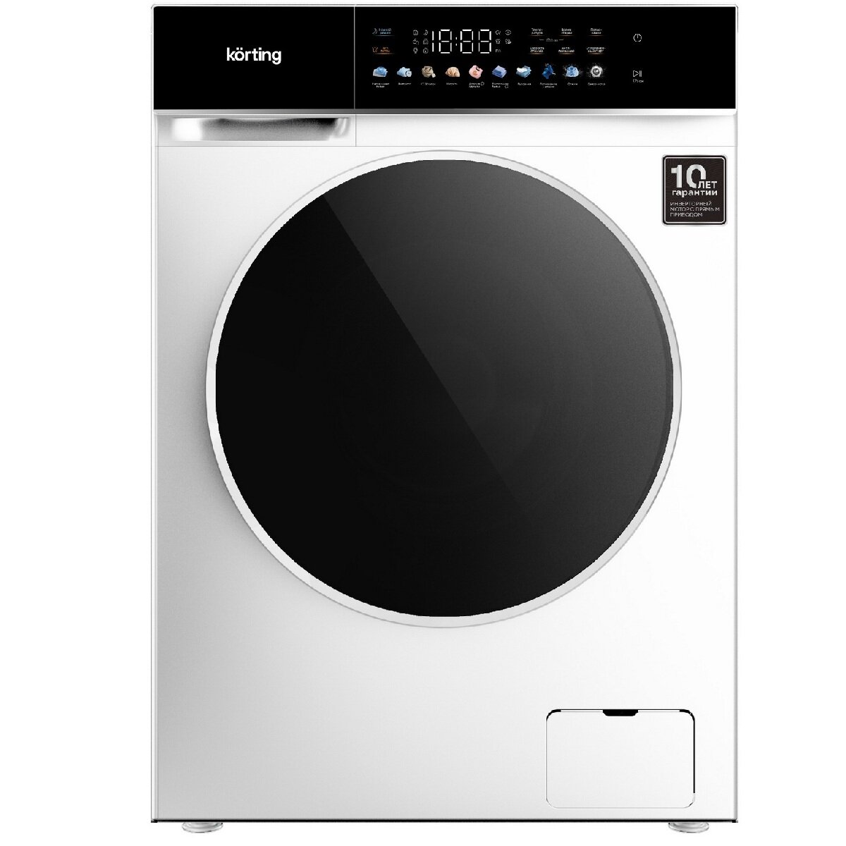 Стиральная машина Korting KWM 60DS1260, загрузка 10кг, с паром, белый