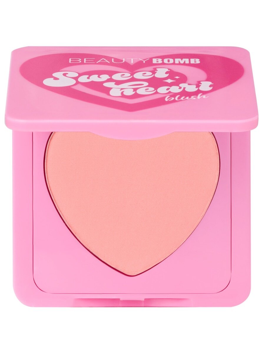 Румяна для лица Beauty Bomb Sweetheart, тон 02 Heartstopper / персиковый с шиммером