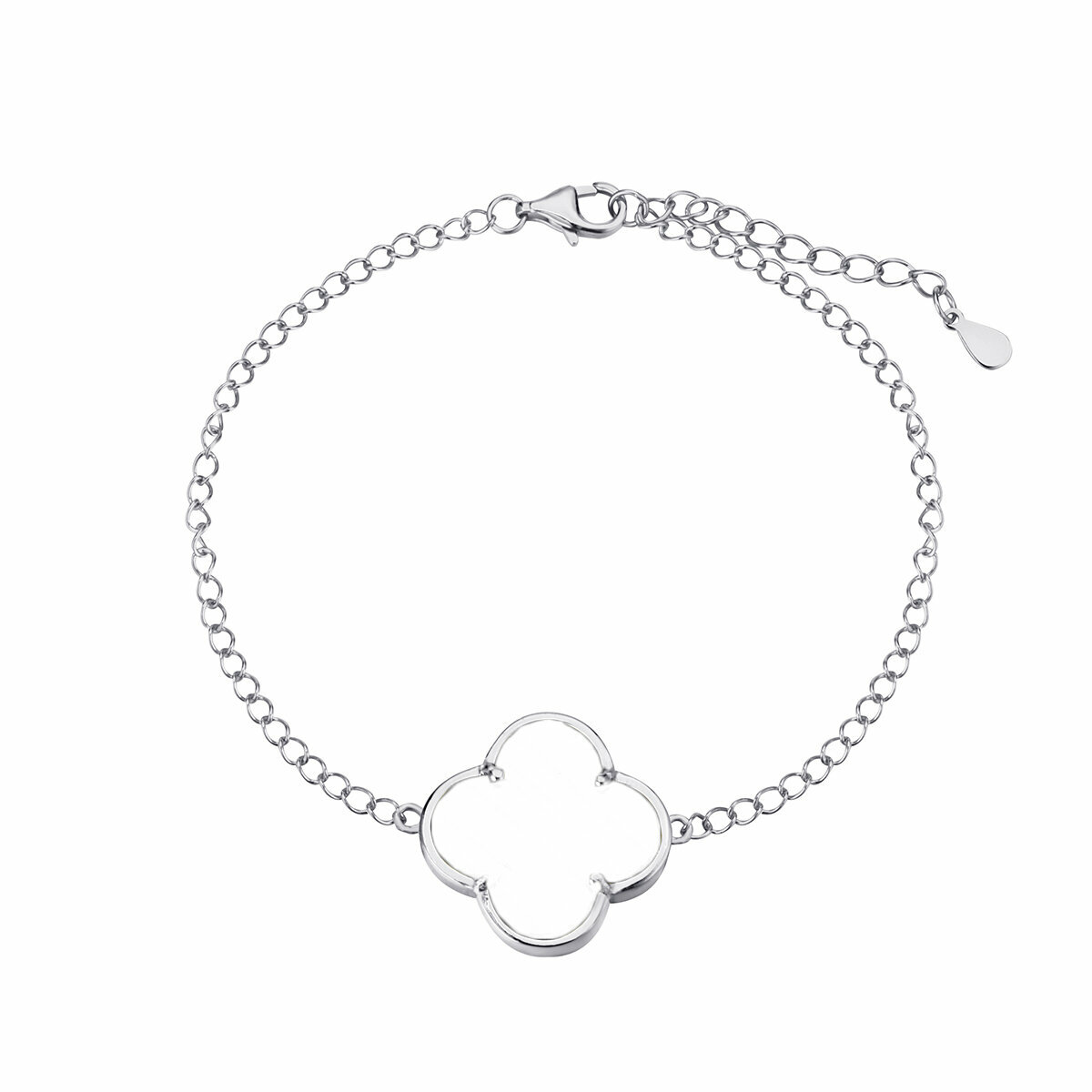 Браслет, серебро, 925 проба, керамика