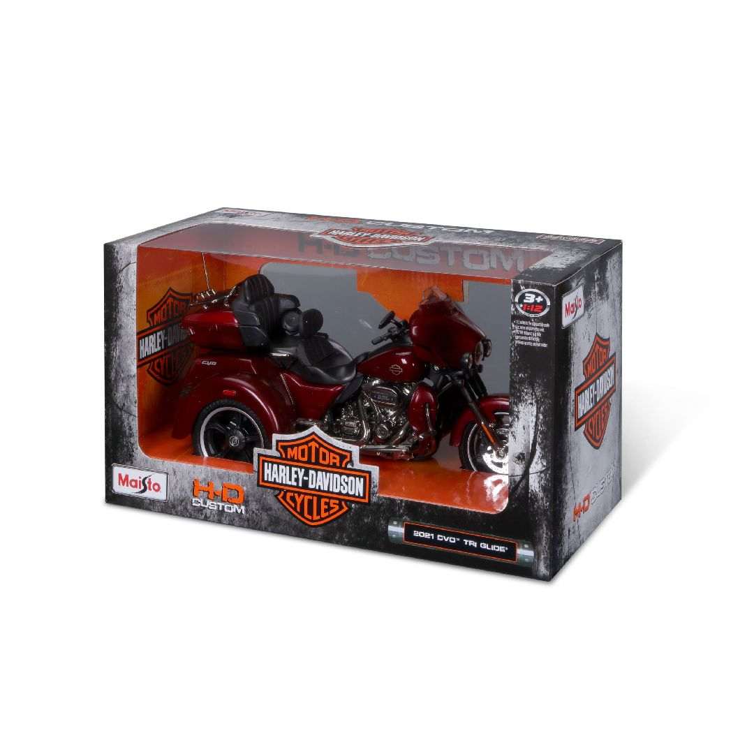 Мотоцикл Maisto Harley Davidson 2021 CVO Tri Glide 1/12 бордовый 32337