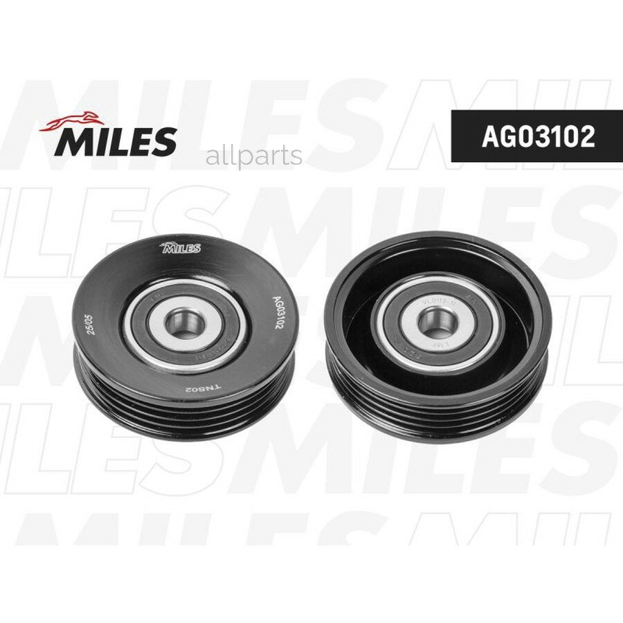 MILES AG03102 Ролик ремня приводного TOYOTA AVENSIS/CARINA/COROLLA 1.6-2.0 8.