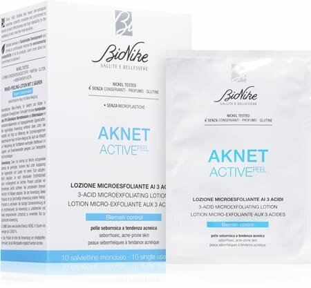 Салфетки отшелушивающие для лица bionike aknet activepeel, 20 шт.