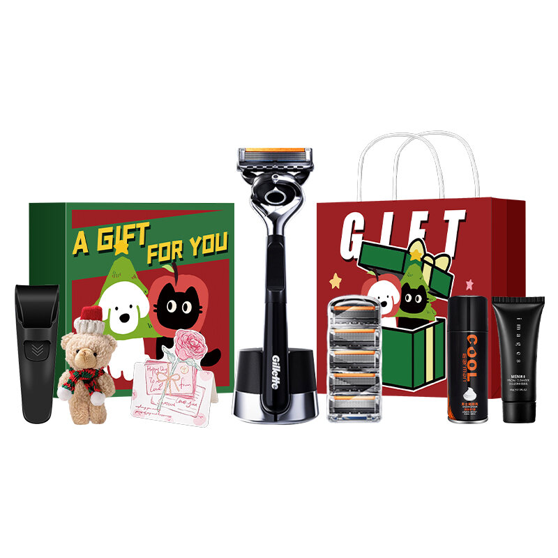 Бритва мужская Gillette Zhi Shun, Gillette Smoothie Cartoon Cat & Dog Multi-Blade Box