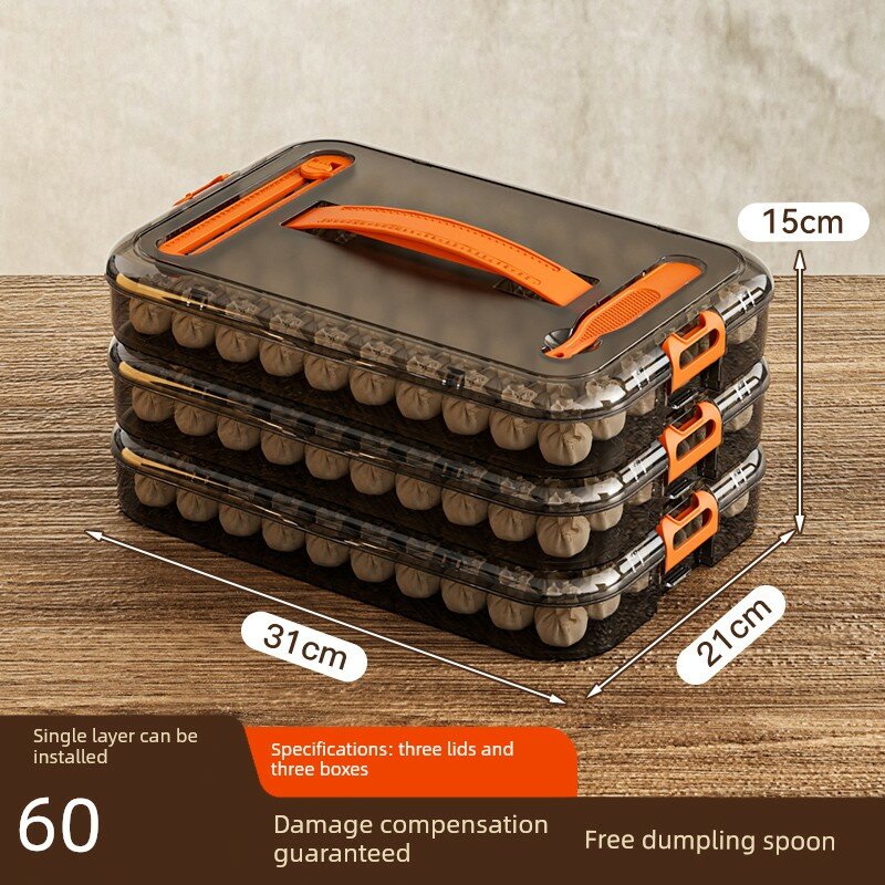 Контейнер для пельменей для домашнего использования, пищевой, для заморозки продуктов, подходит для вонтонов,