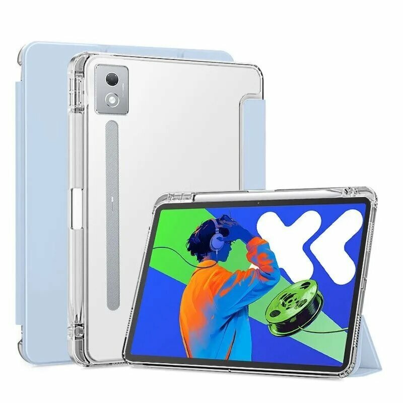 Умный чехол для Lenovo Xiaoxin Pad Pro 12.7 дюйма 2025 складывающийся стенд кожаный магнитный с карандашом держатель TB375FC/TB373FU 12.7" корпуса планшета