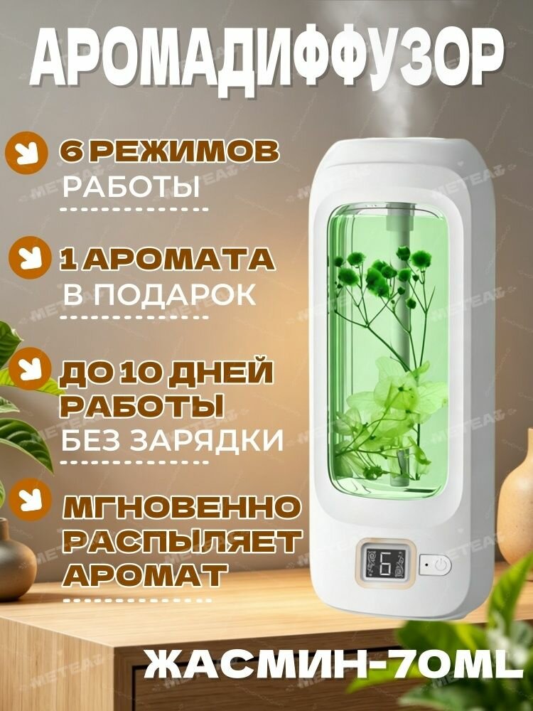Автоматический аромадиффузор, Аромадиффузор для дома с увлажнением и устранением запахов, 1 диффузор для духов+1 флаконов эфирного масла для духов автоматический увлажнитель устранение запахов эфирное масло для дома