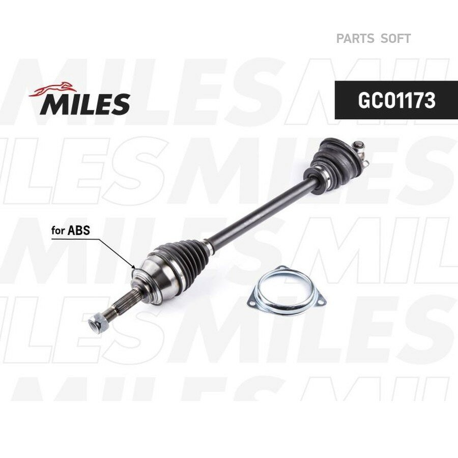 MILES GC01173 Привод в сборе RENAULT LOGAN I/SANDERO 1.2-1.6 04- лев. под ABS ()