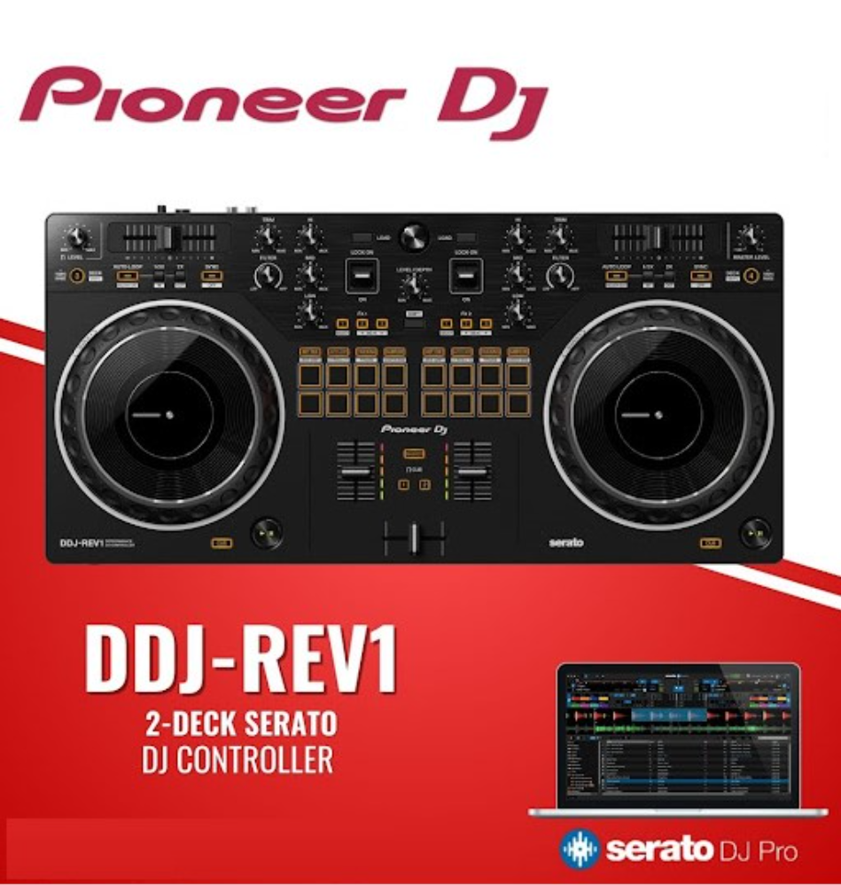 DJ-контроллер Pioneer DDJ-REV1, для Serato DJ, 2 канала, Tracking Scratch: помощь в борьбе с царапинами, черный