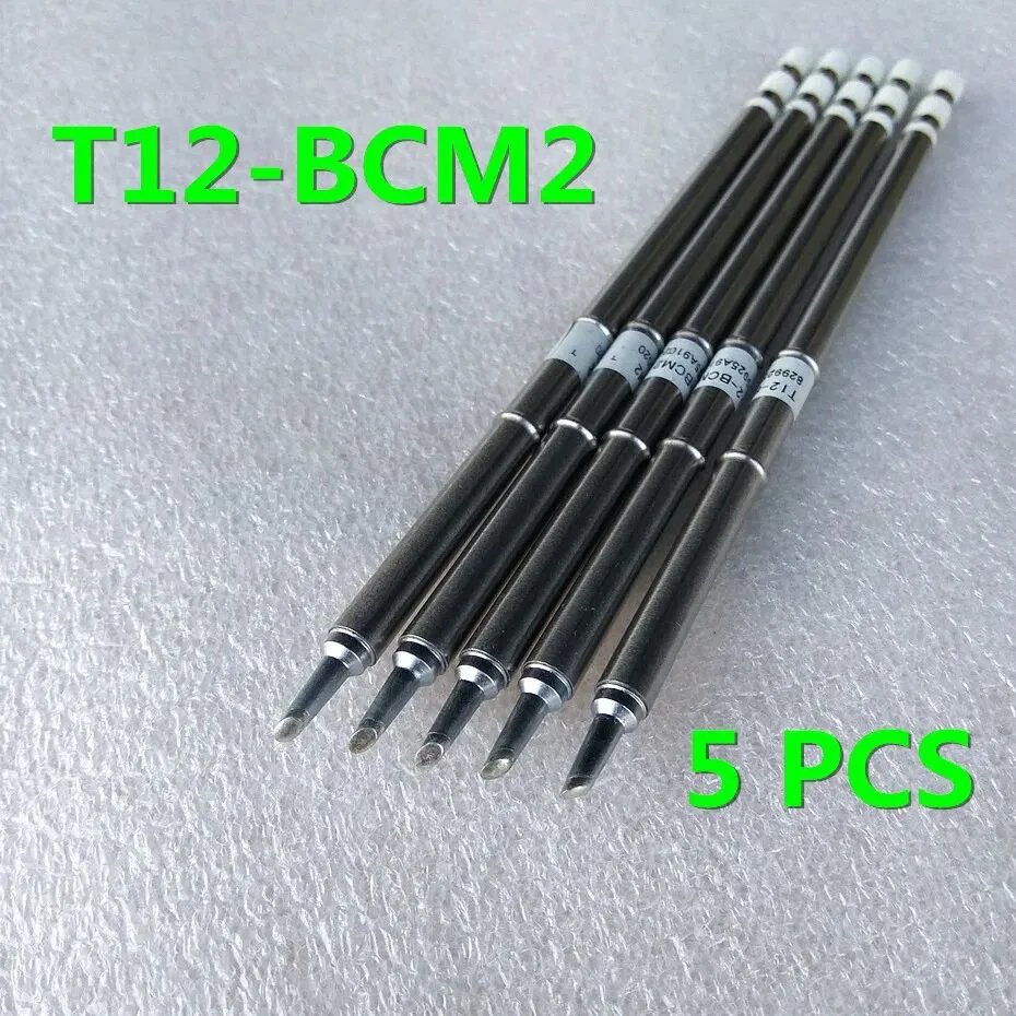 5 штук Железный наконечник QUECOO-T12-BCM2 Сварочный, подковообразная форма подковы, форма 2BCM