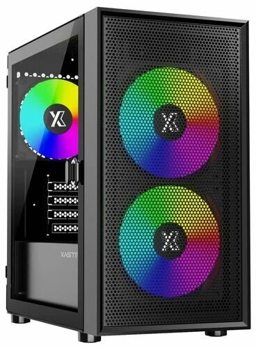 Компьютерный корпус XASTRA A305M 3ARGB (A305M-2FC14A-1FC12A-D) черный - Mini Tower, Micro-ATX, USB 2.0 Type-A, USB 3.2 Gen 1 Type-A