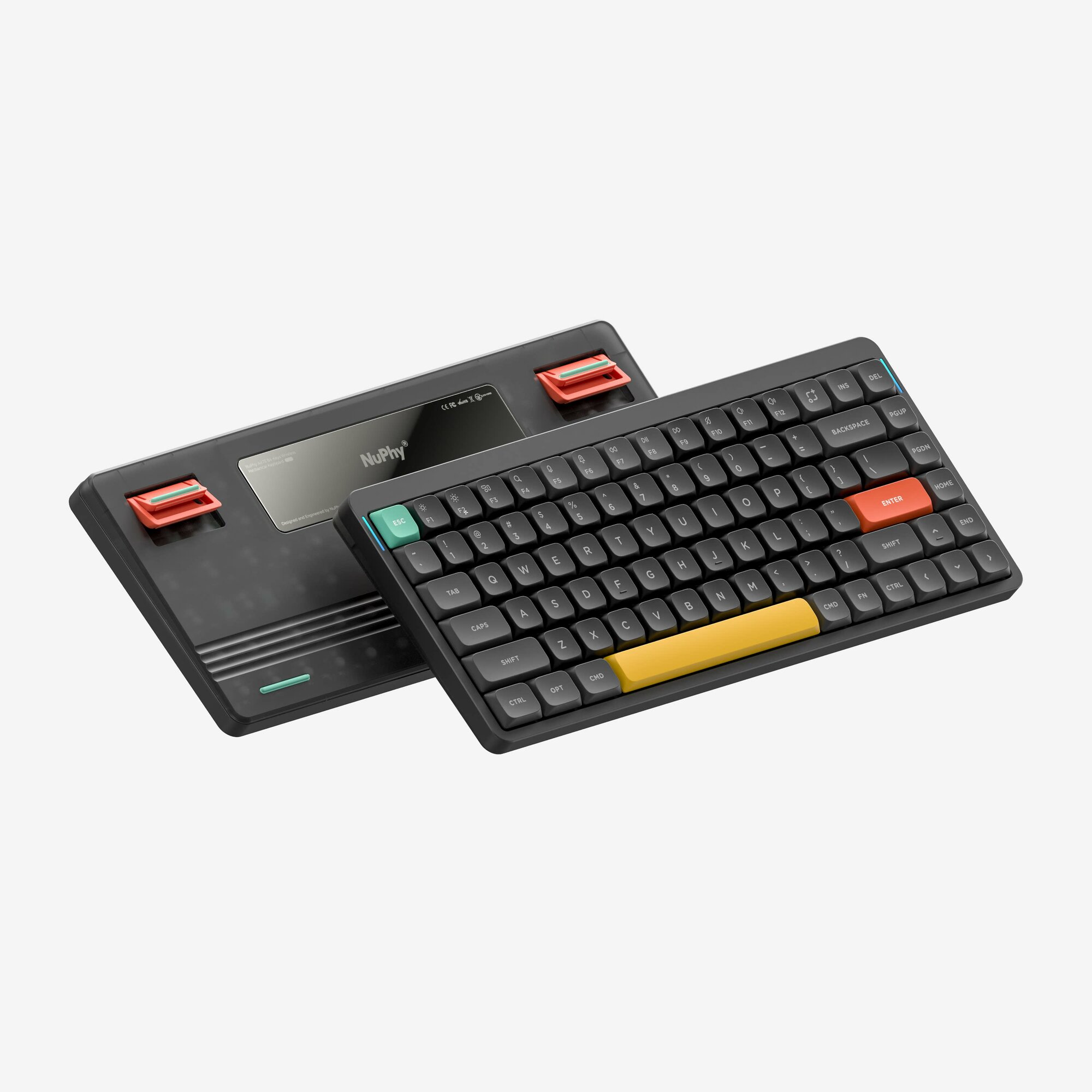 Беспроводная механическая клавиатура Nuphy AIR75v2 Basalt Black (русская раскладка), RGB, Hot Swap, Wisteria Switch