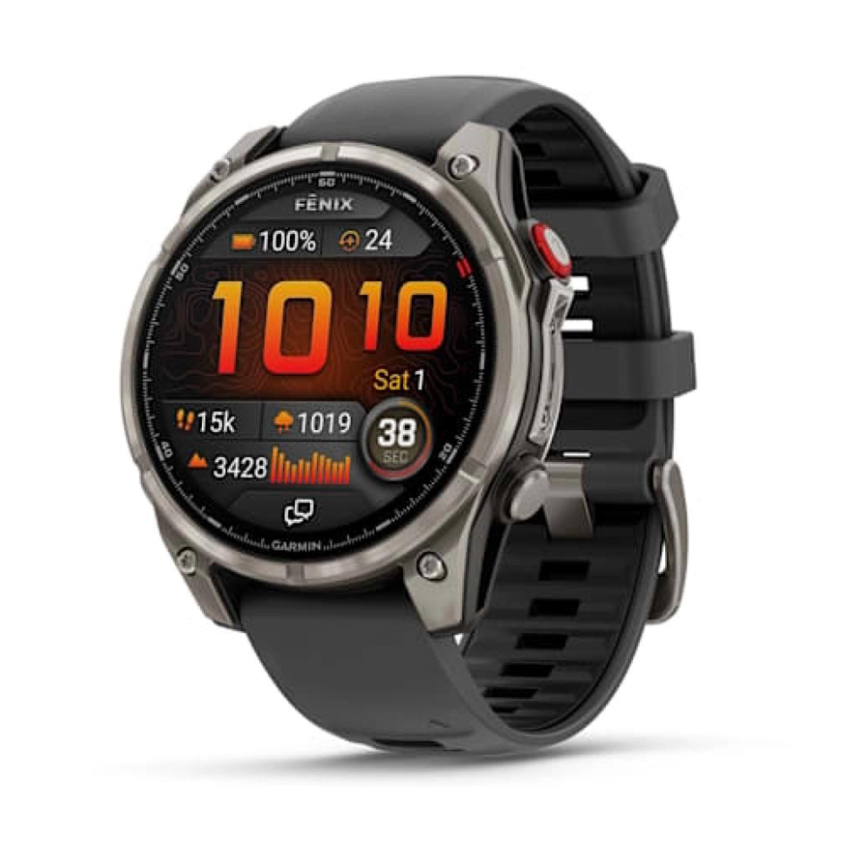 Часы Garmin Fenix 8 PRO, 51мм, AMOLED, Sapphire, Titanium, Graphite, Black Silicone Band (010-03199-10/010-03199-11)