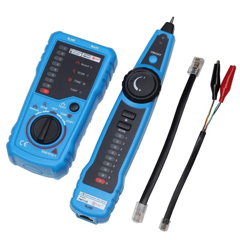 Кабельный Lan Тестер для RJ45 и RJ11, синий цвет, сетевой тестер
