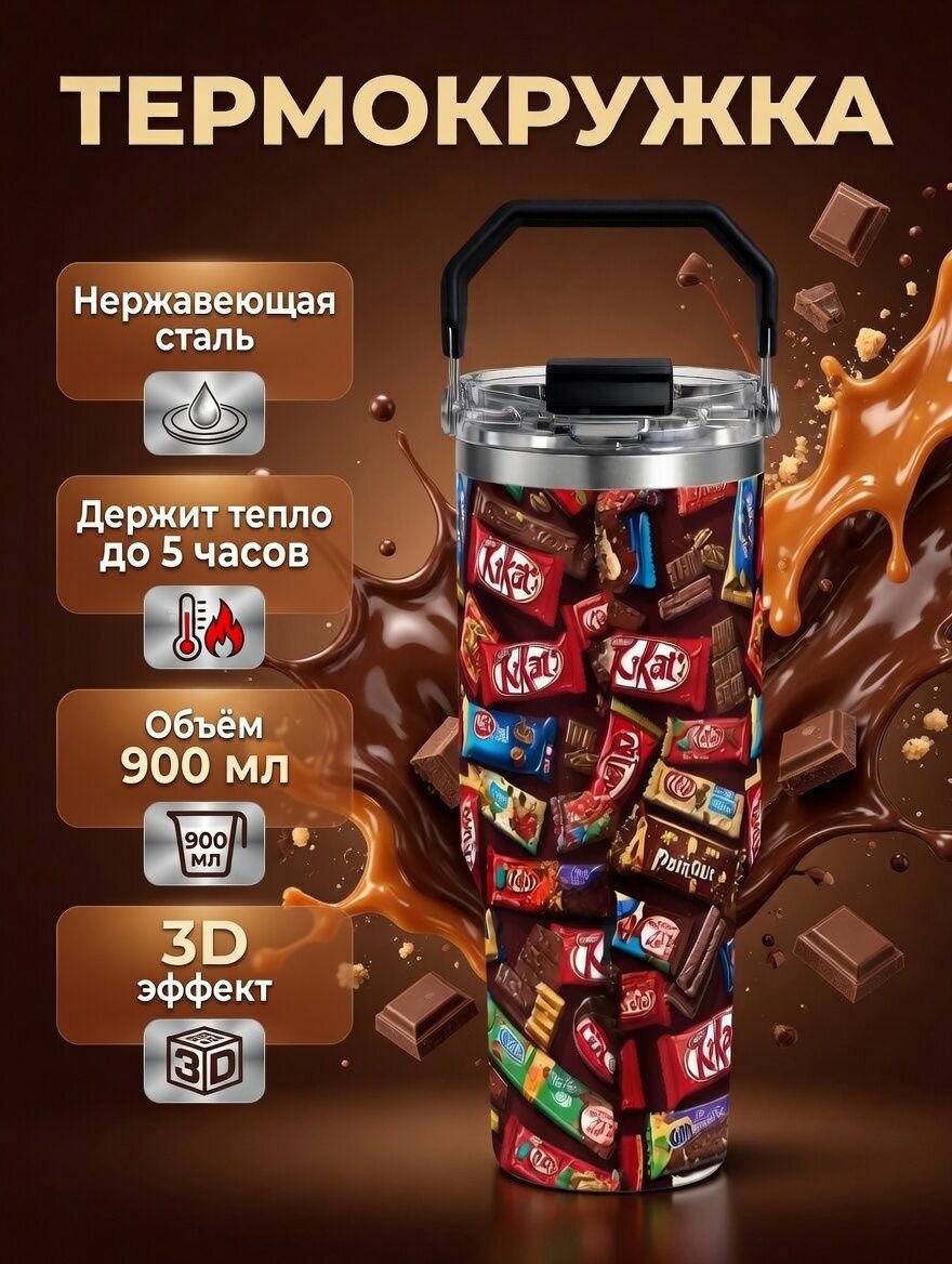 Термокружка 3D Сладости