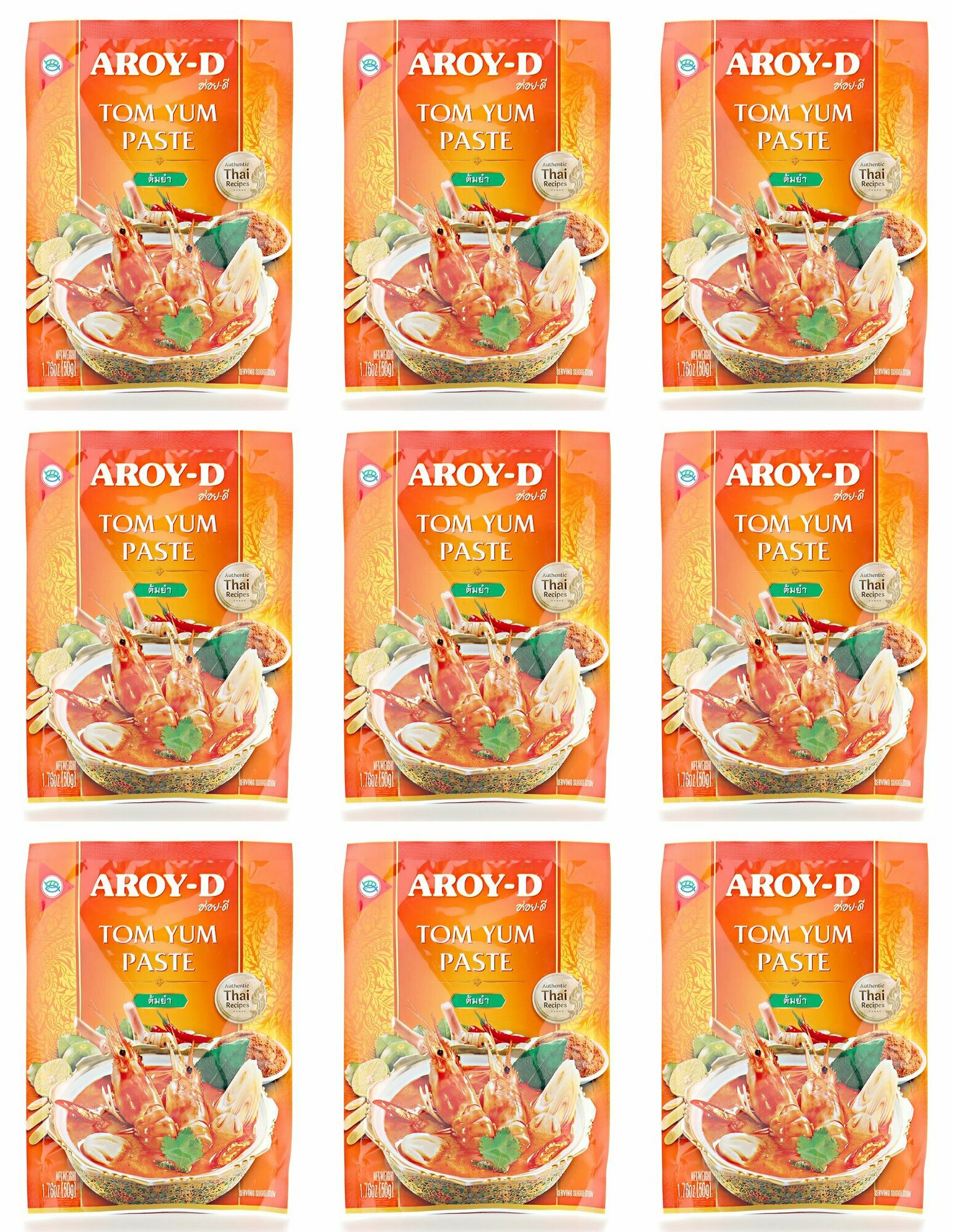 Aroy-D Паста Tom Yum, 50 г, 9 шт