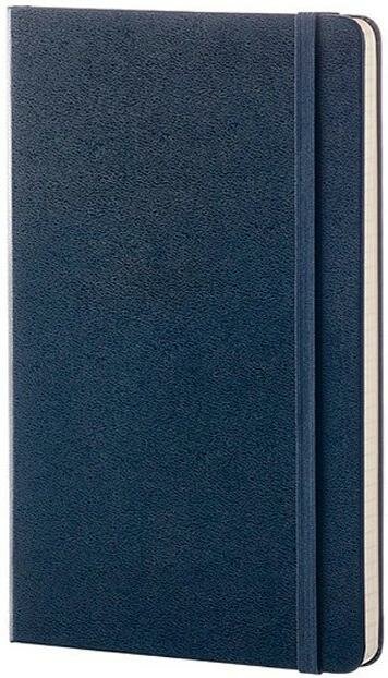 Блокнот Moleskine Classic Large 130х210 мм, 240 стр, нелинованный твердая обложка синий сапфир (QP062B20)