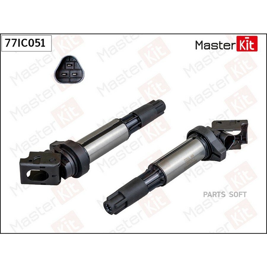77IC051 (12137551260) Катушка зажигания BMW E87/E90/E60/E70 от официального дистрибьютора, MASTERKIT, артикул 77IC051
