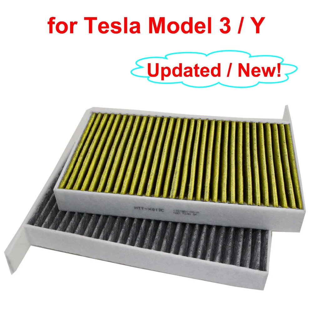 Для Tesla Model 3 Y, фильтр для кондиционера с активированным углем, сменный кондиционер для салона, автомобильные аксессуары ModelY