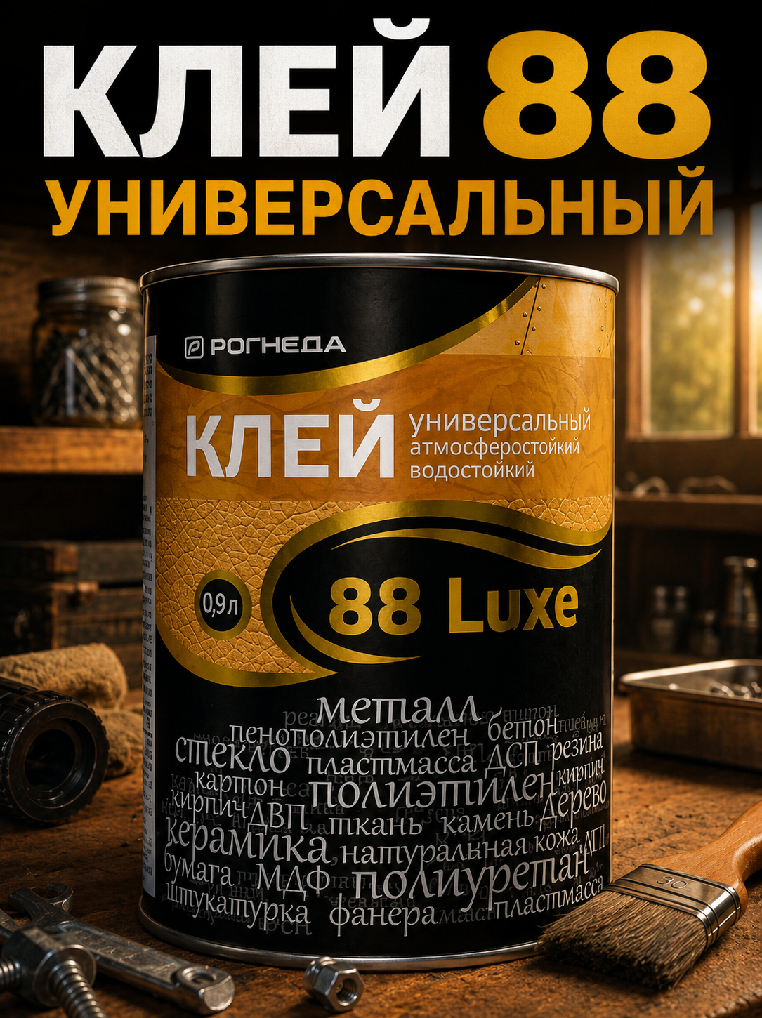 Клей 88-Luxe Рогнеда, универсальный, влагостойкий, морозостойкий, 900 мл
