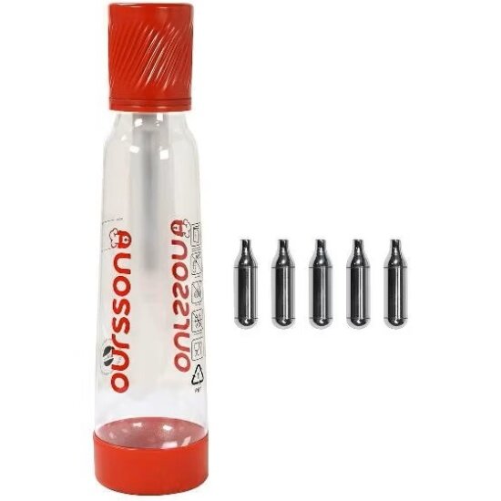 Сифон Oursson OS1005SKC/RD с 5 баллонами
