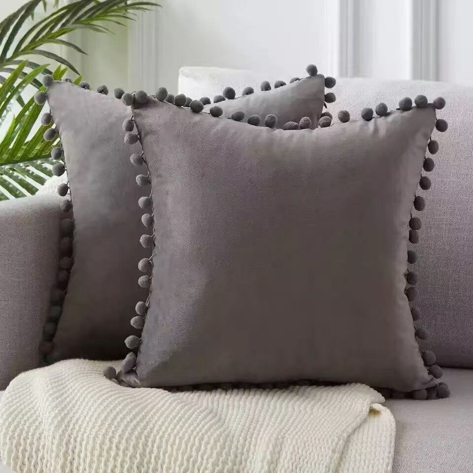 LOISHOM Бархатные чехлы для подушек 30x50см, 1 piece 30x50cm, серый