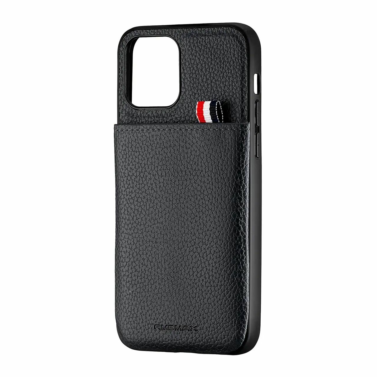 Чехол с выдвижным карманом для карточек , для iPhone 16 Pro , кожзам , черный Creative Case