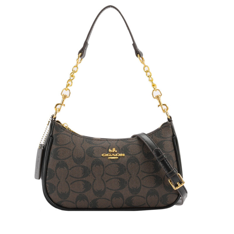 Европейская и американская модная ретро-сумка через плечо с цепочкой и монограммой, универсальная женская сумка.